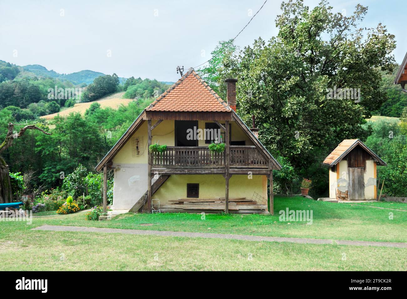 rural traditional house in Serbia Stock Photo - Alamy