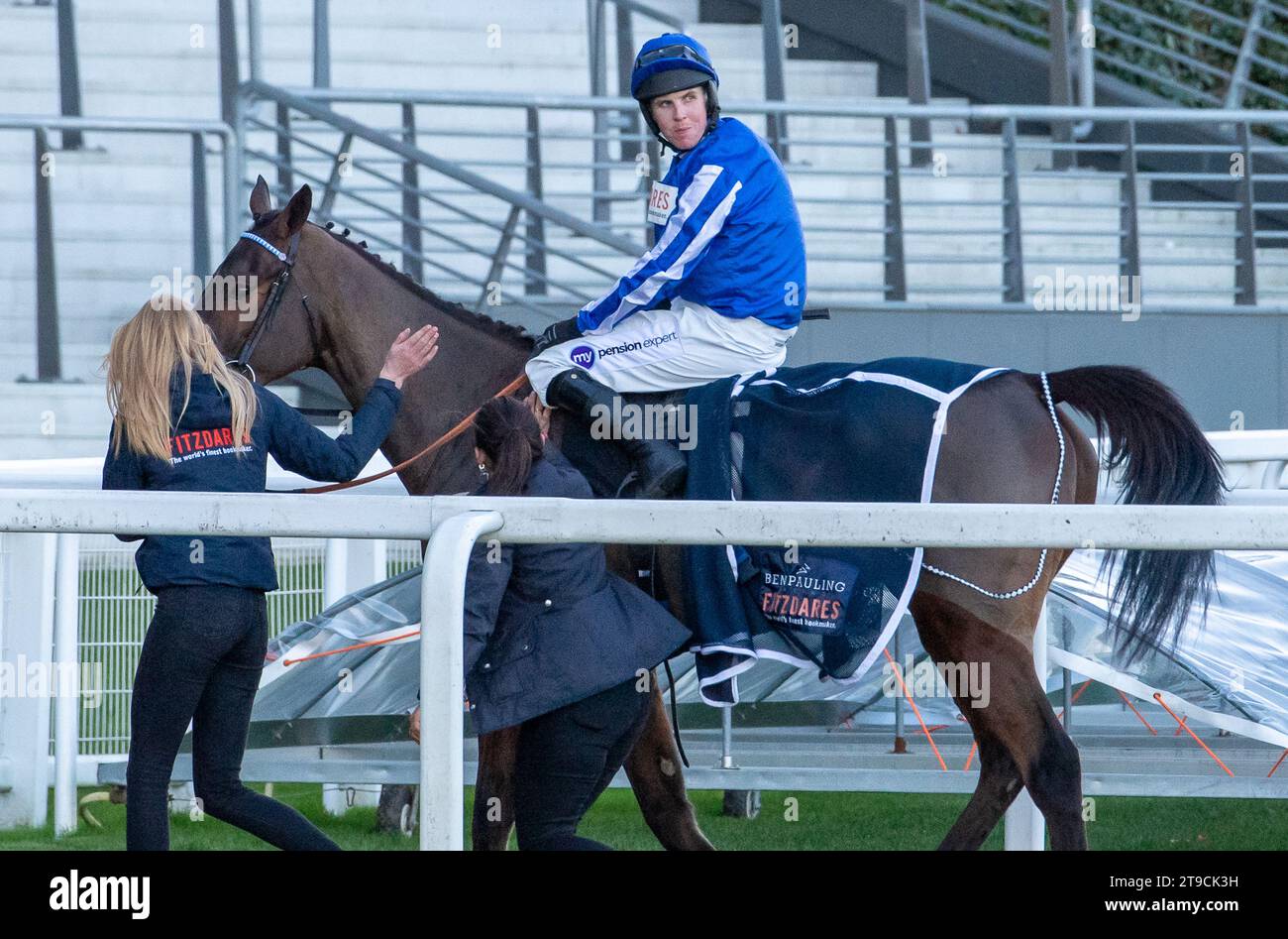 Ascot, UK. 24th November, 2023. Horse Your Darling (No 5) ridden by ...