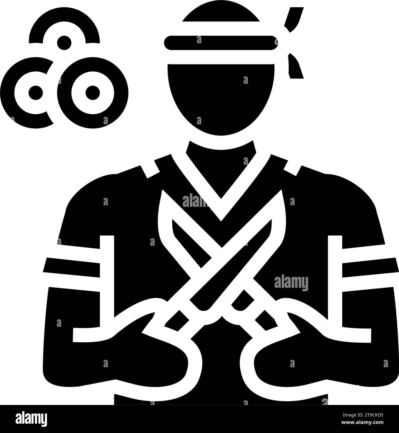 sushi chef restaurant glyph icon vector illustration Stock Vector Image ...
