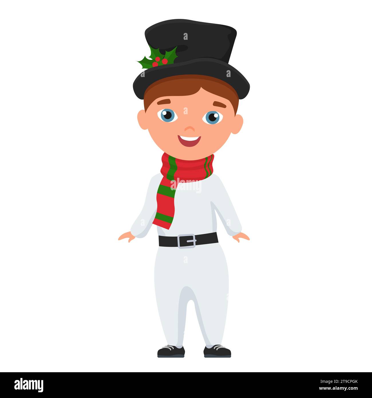Kid wearing christmas suit. Winter holiday party, children carnival ...