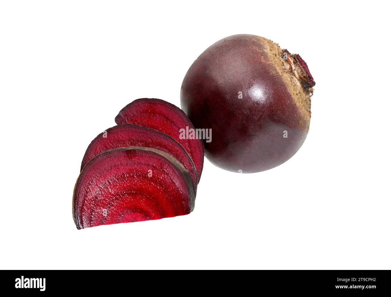 Beet whole and Beetroot slices isolated on white background Stock Photo ...