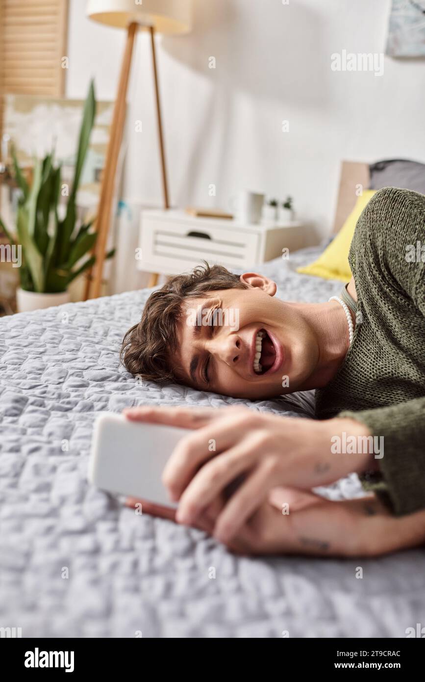 Happy excited young transgender person hi-res stock photography and ...