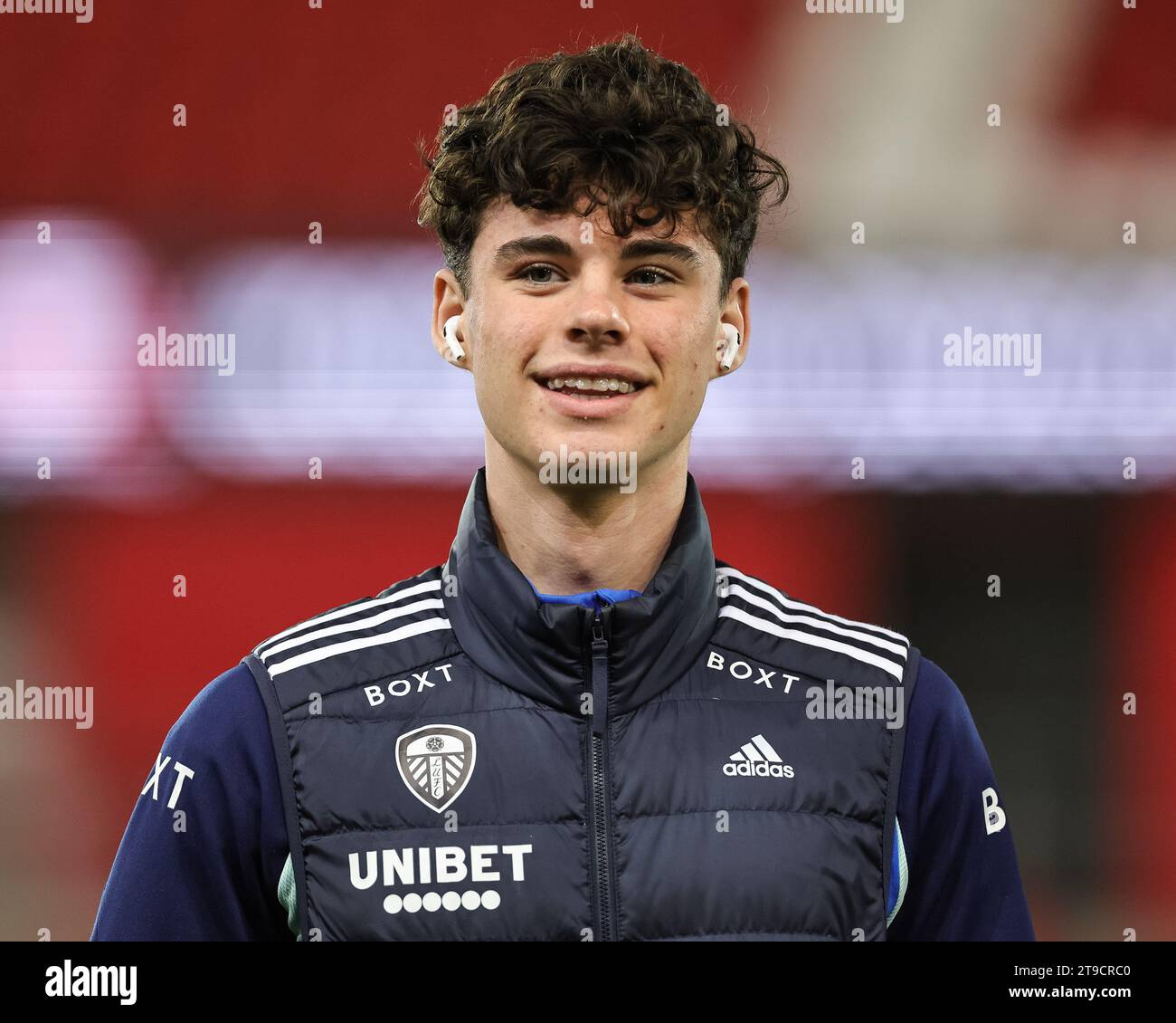 Rotherham, UK. 24th Nov, 2023. Archie Gray #22 of Leeds United arrives ...