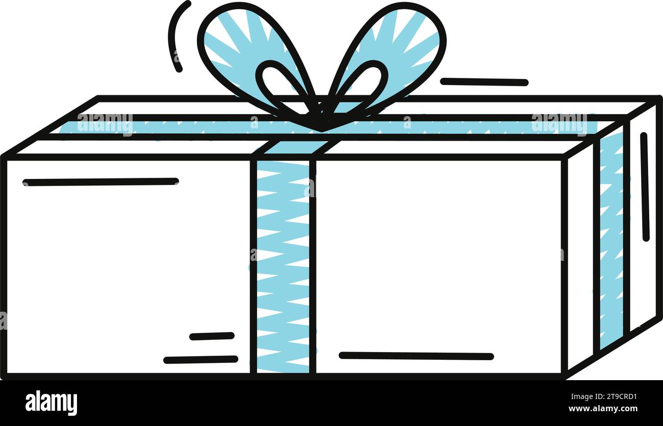 Christmas present icon Cartoon sketch style Vector Stock Vector Image ...