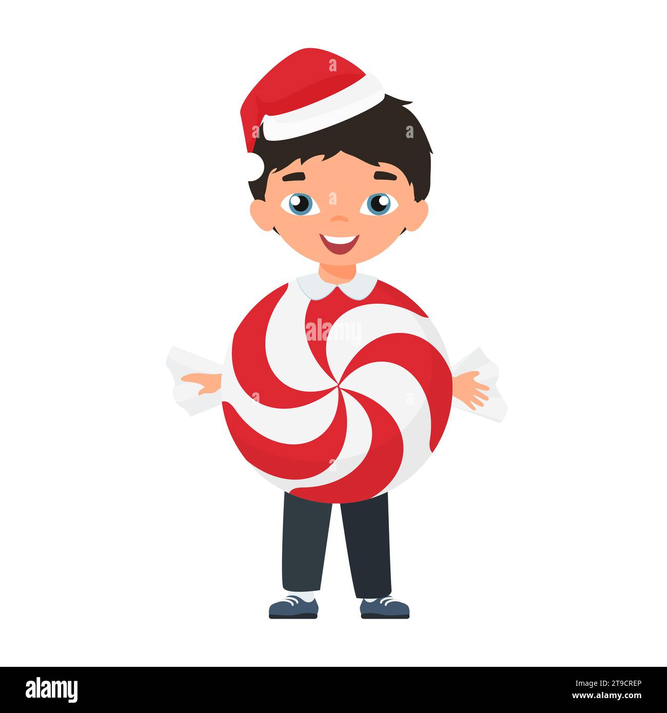 Children lollipop costume for christmas. Celebrate xmas, winter ...