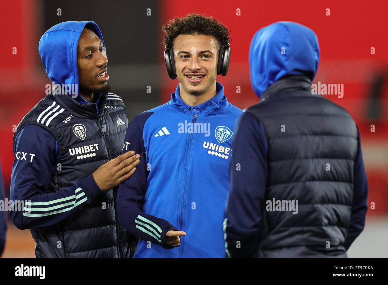 Rotherham, UK. 24th Nov, 2023. Jaidon Anthony #12 of Leeds United and ...