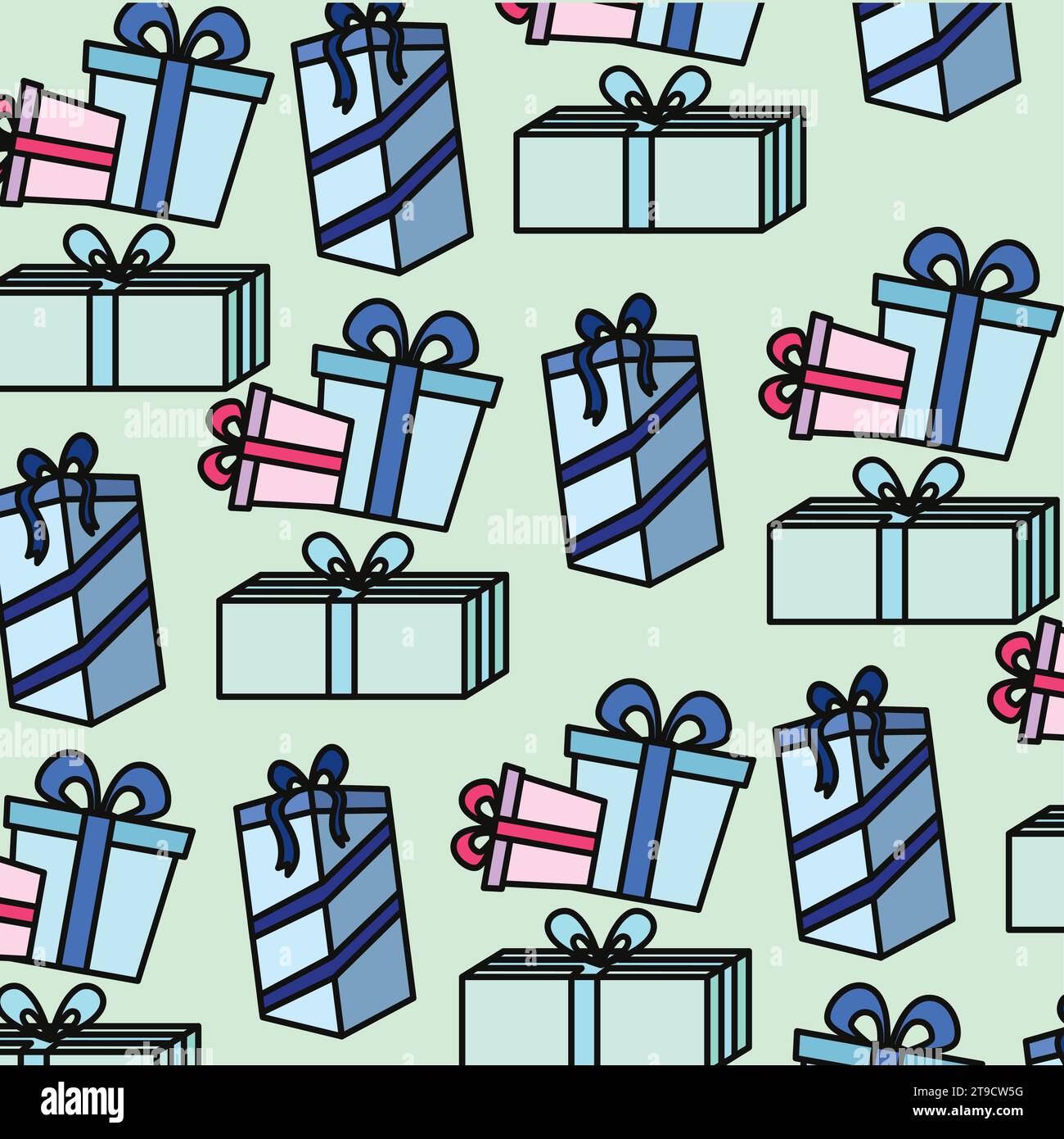 Colored present icons pattern background Vector Stock Vector Image ...