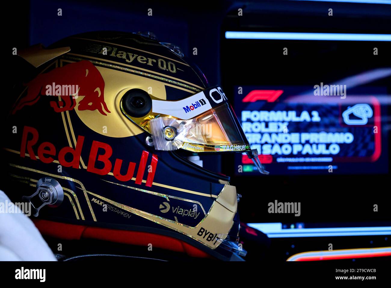 Max verstappen 2023 championship helmet hi-res stock photography and ...