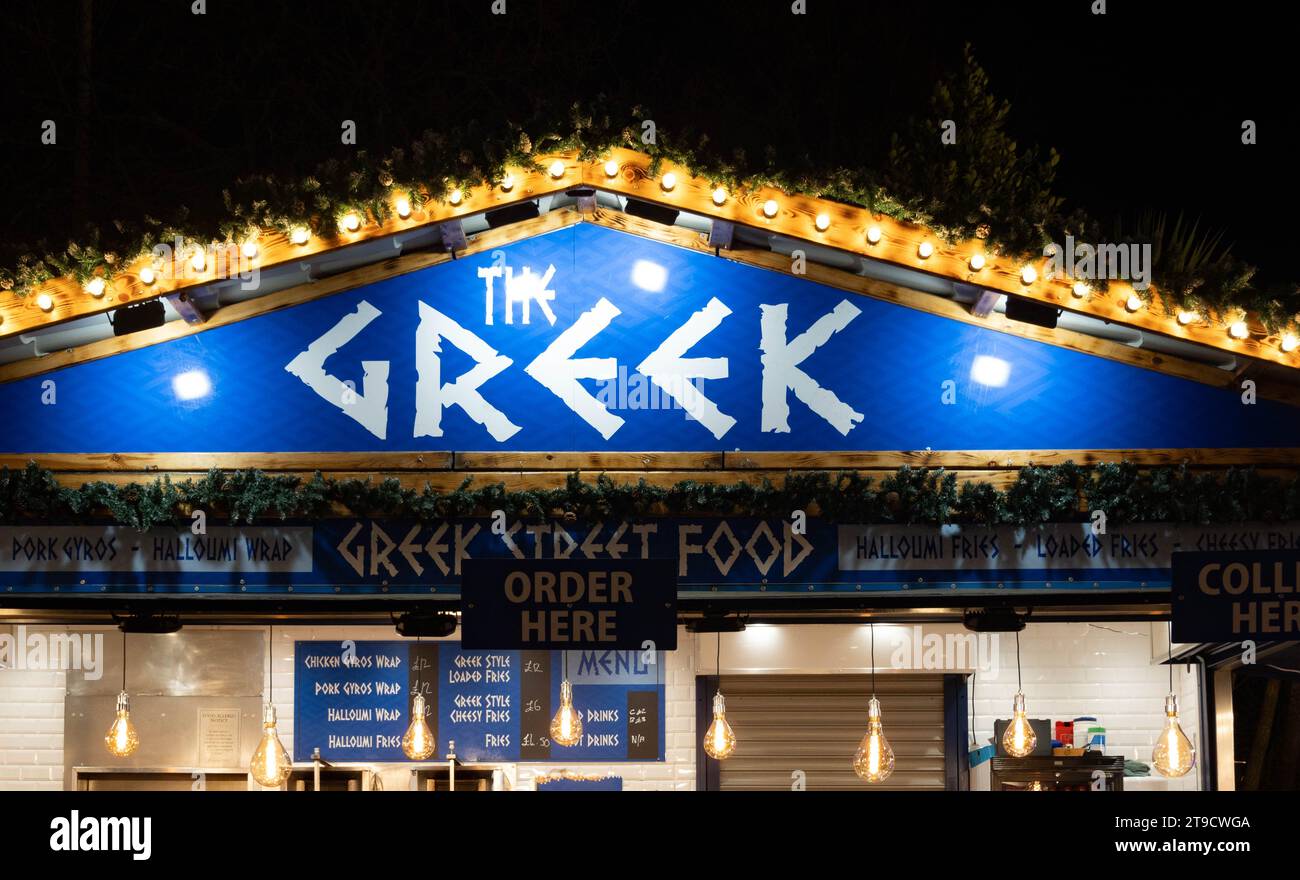 The Greek, serving street food in Liverpool Christmas Market in St John ...