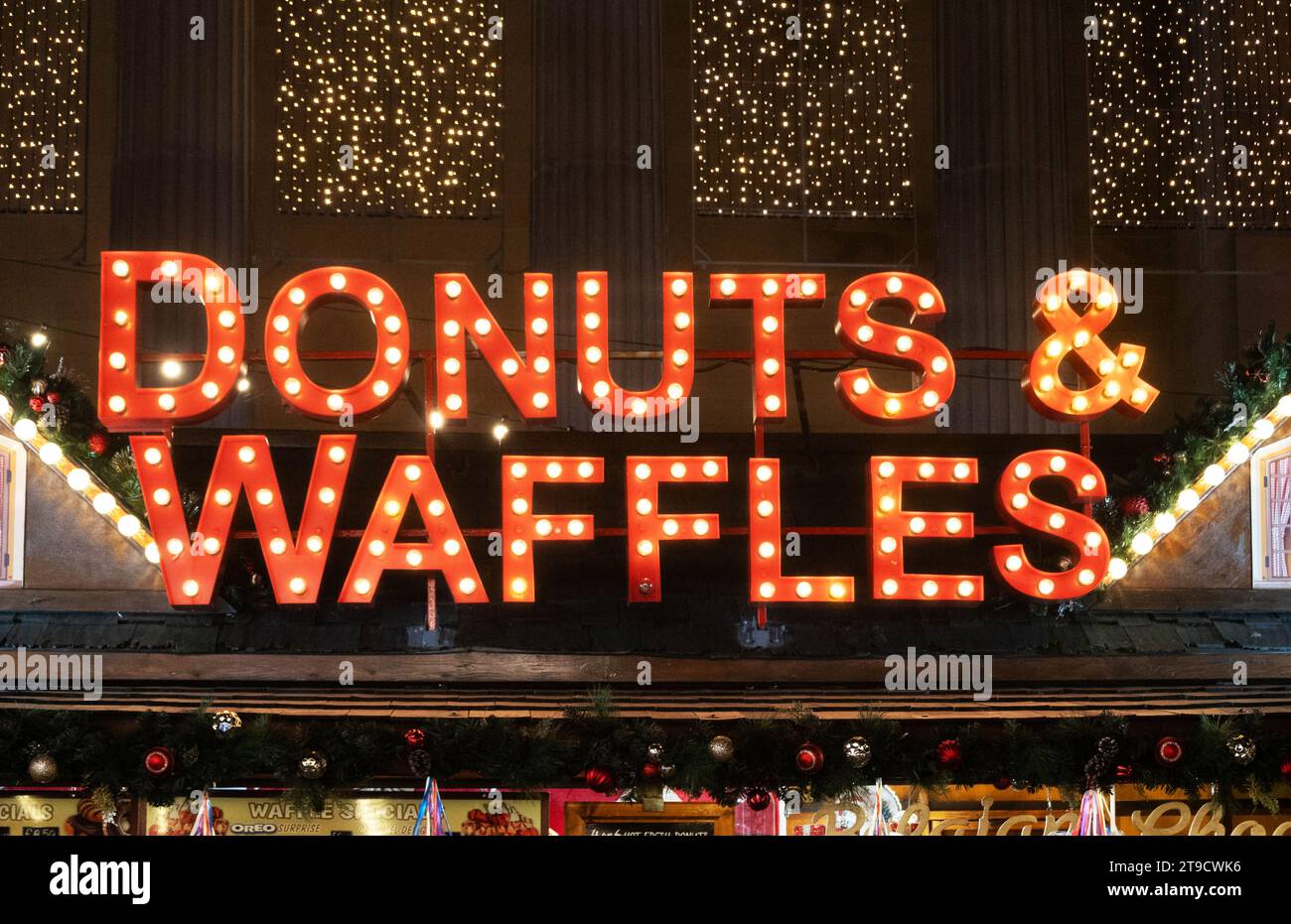 Donuts & Waffles food stand at Liverpool Christmas Market in St John''s ...