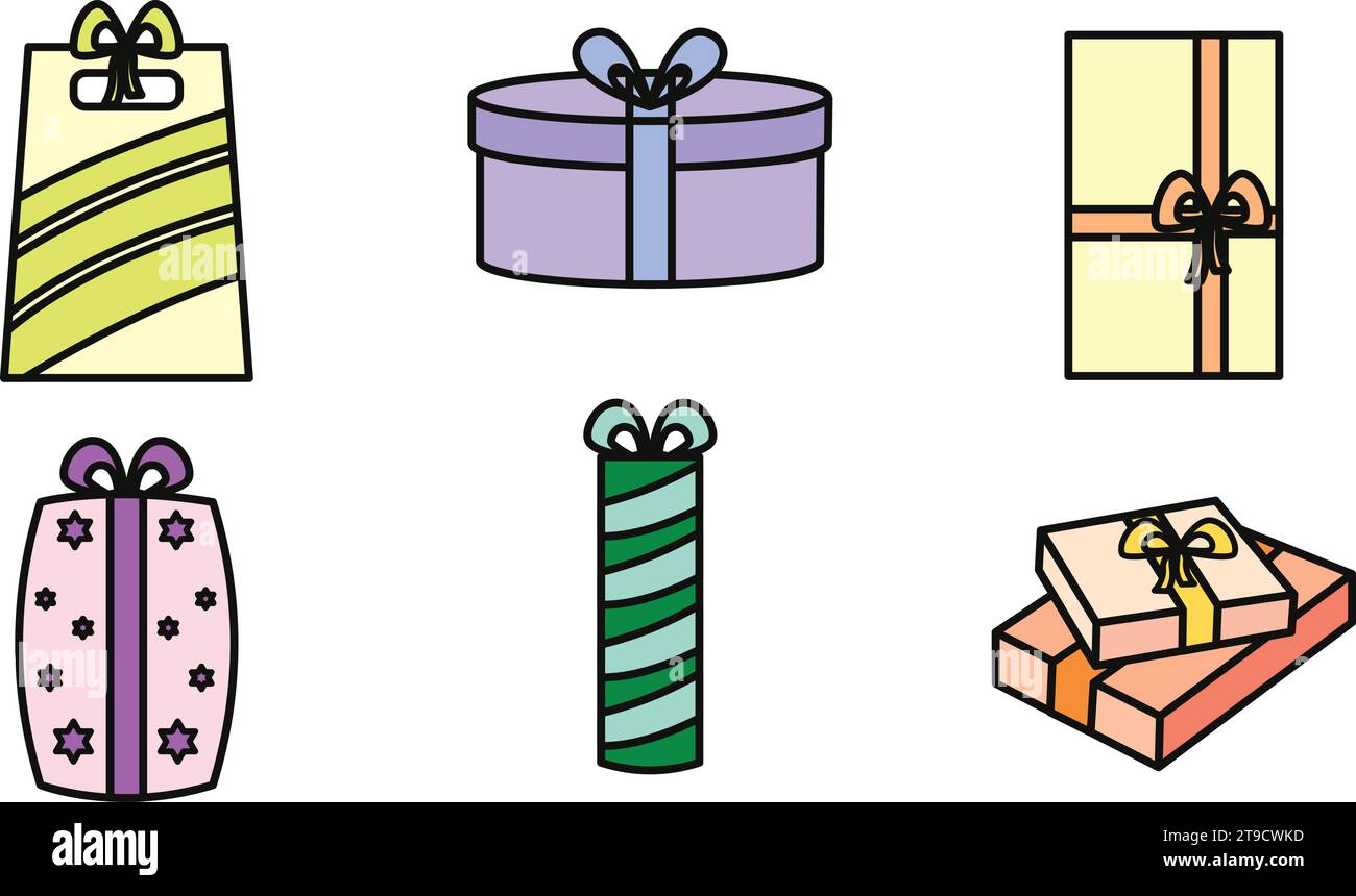 Set of present icons Vector Stock Vector Image & Art - Alamy