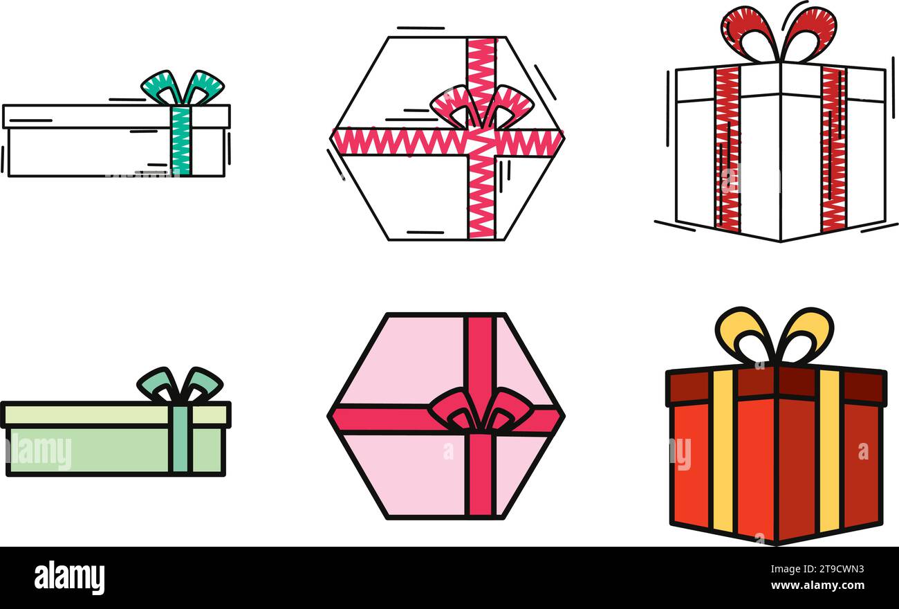 Set of present icons Vector Stock Vector Image & Art - Alamy