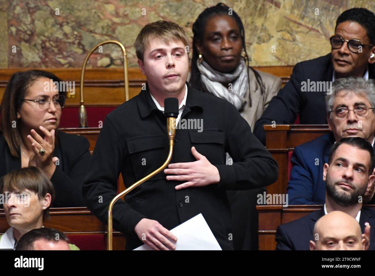 Paris, France. 21st Nov, 2023. Louis Boyard - Questions for the ...