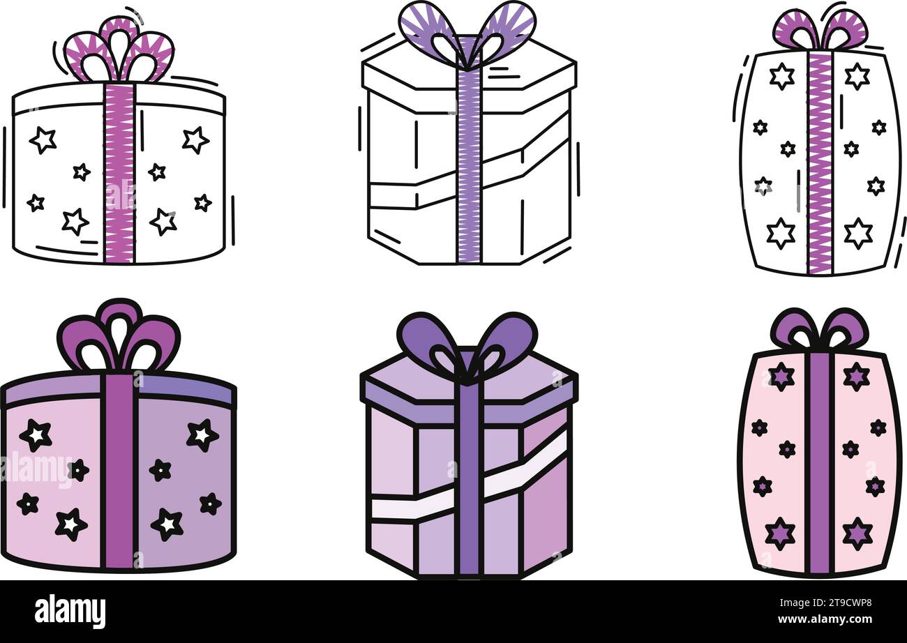 Set of present icons Vector Stock Vector Image & Art - Alamy