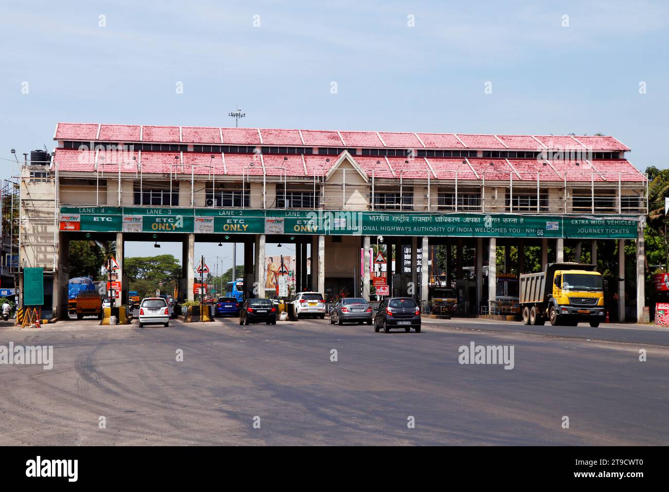 Kerala, India - March 22, 2023 view of an Interstate Toll Plaza or ...