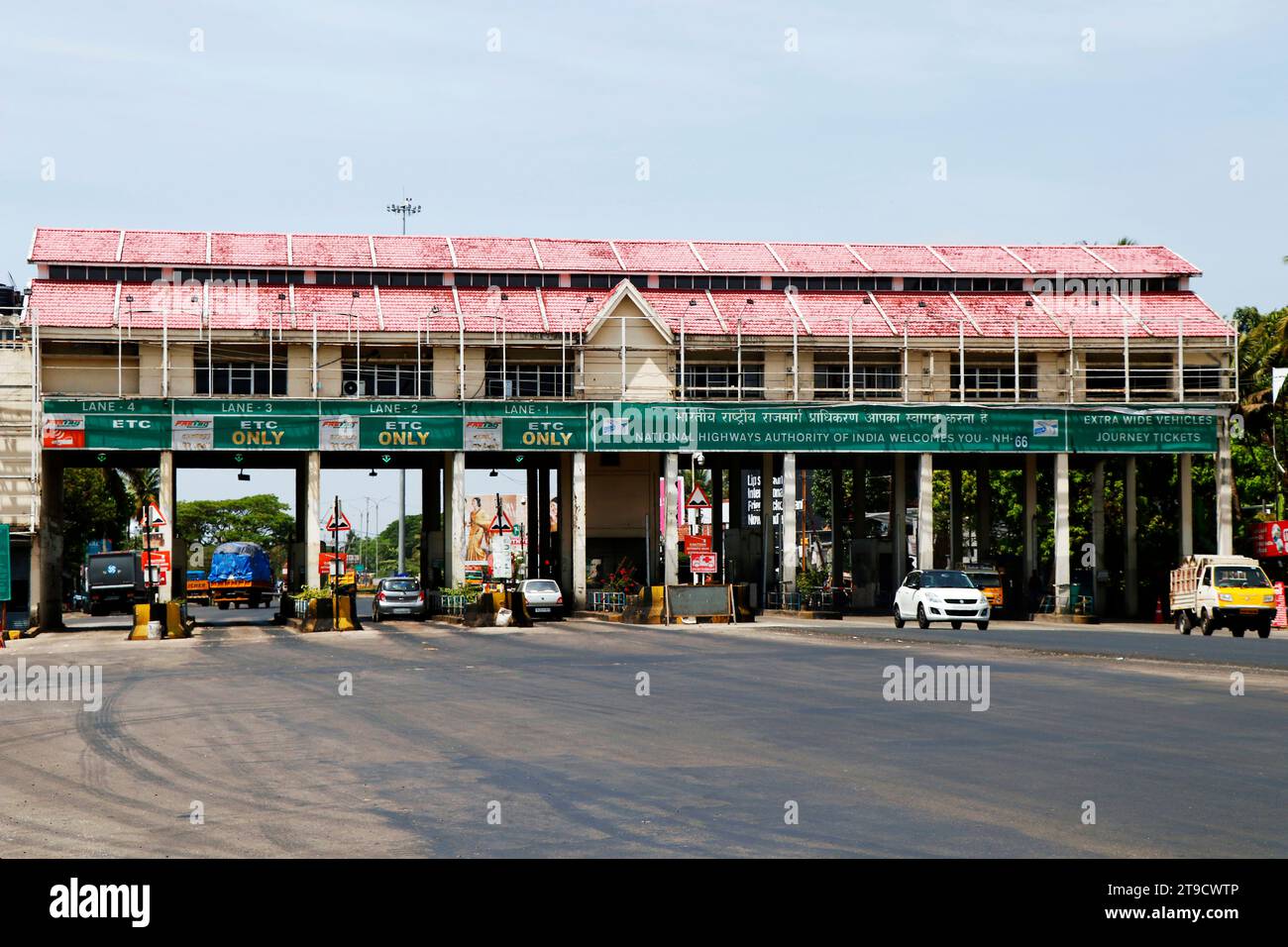 Kerala, India - March 22, 2023 close view of an Interstate Toll Plaza ...