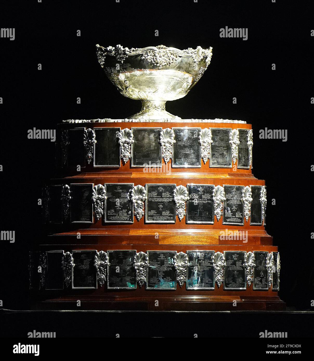 The Davis Cup Trophy during the 2023 Davis Cup semi-final match at the ...