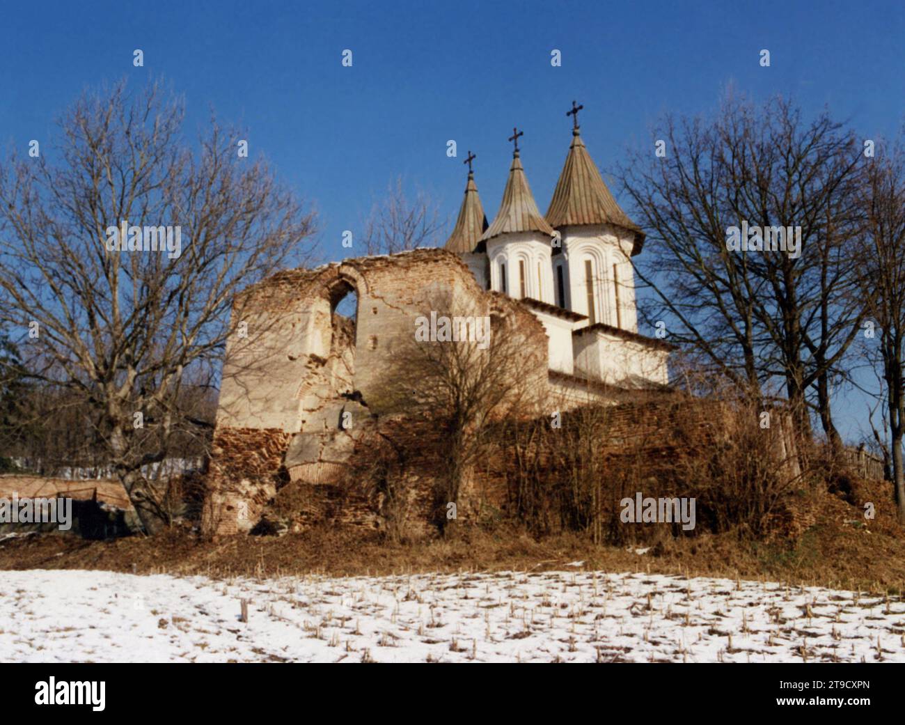Tutana, Arges County, Romania, 2000. Tutana Monastery, a historical ...