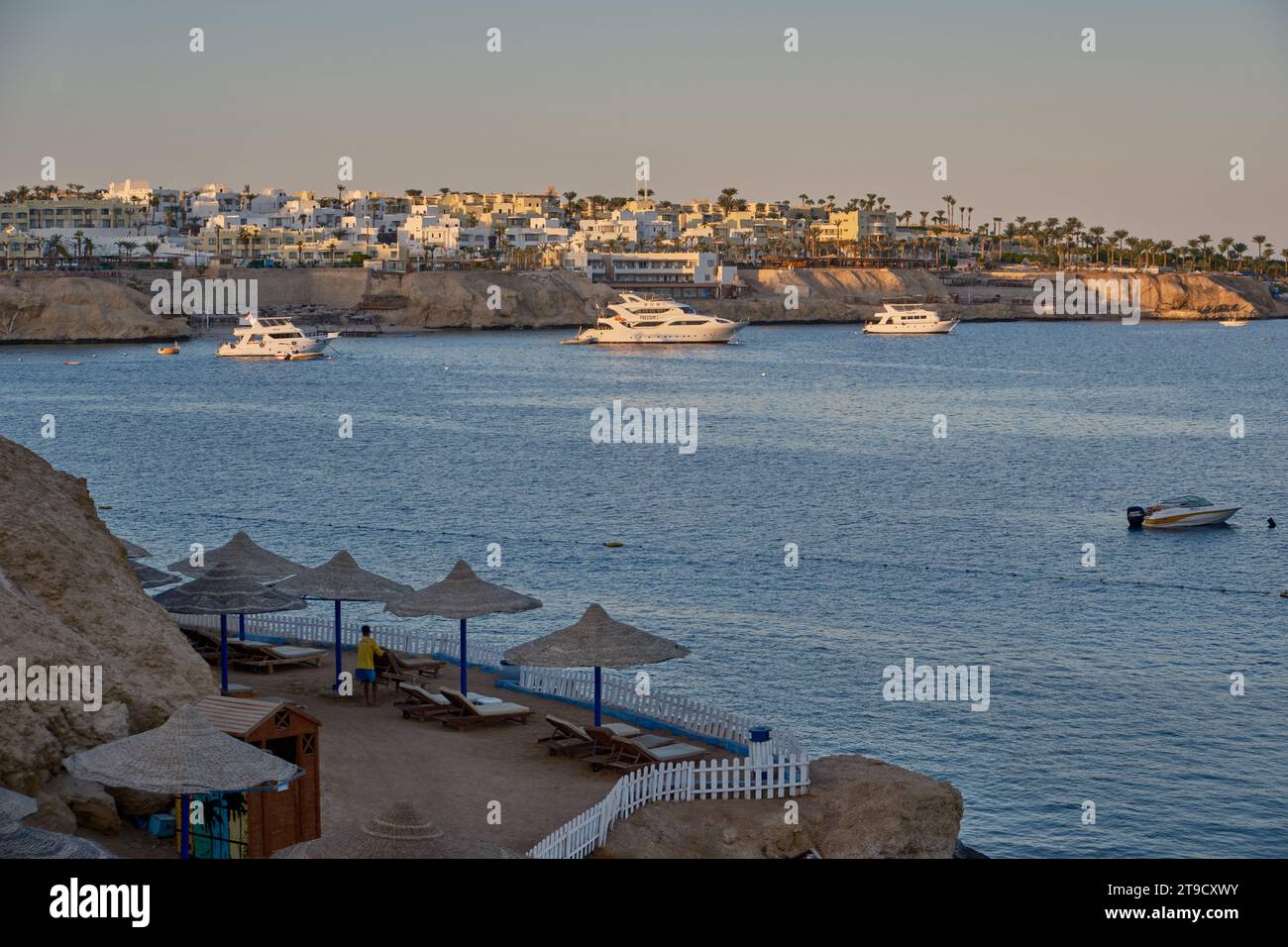 Panoramic view of Sharks Bay in Sharm El Sheikh , Egypt afternoon shot ...