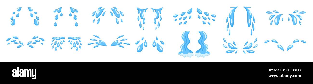 Tear cry eye water drip. Sweat stream vector Stock Vector Image & Art ...