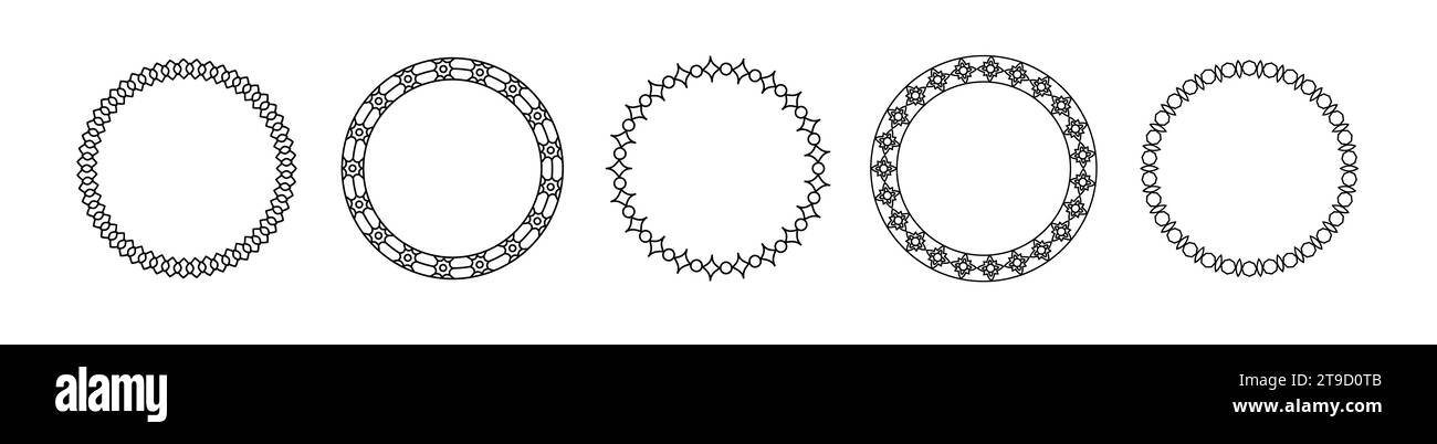 Circle border design hi-res stock photography and images - Alamy