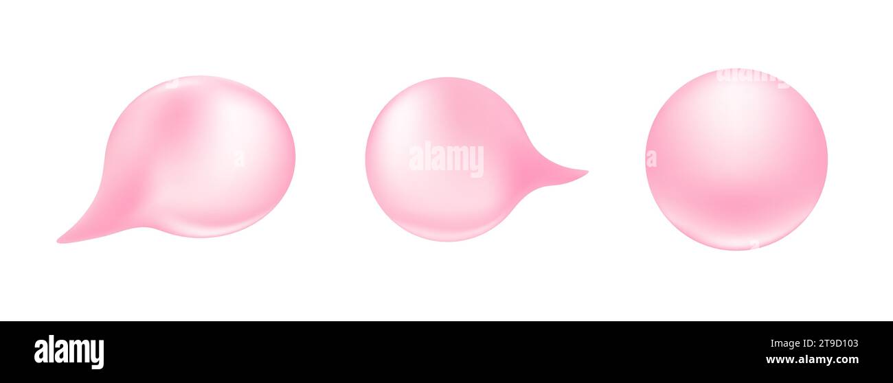 bubblegum inflated pink 3d isolated Stock Vector Image & Art - Alamy