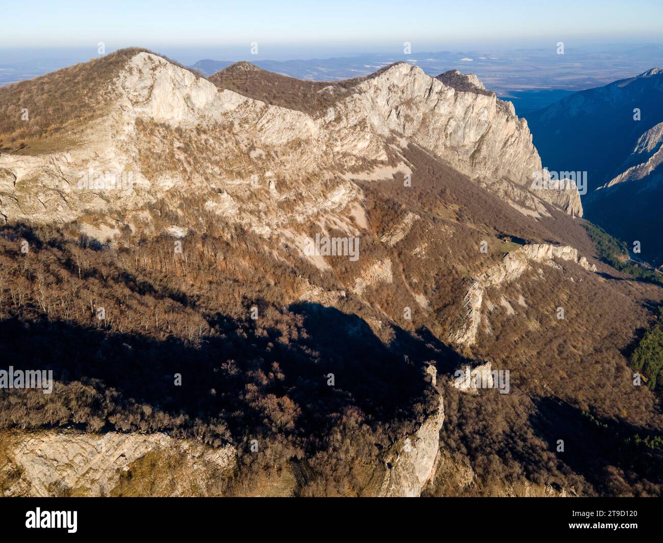 Amazing Aerial Autumn Landscape of Balkan Mountains and Vratsata pass ...