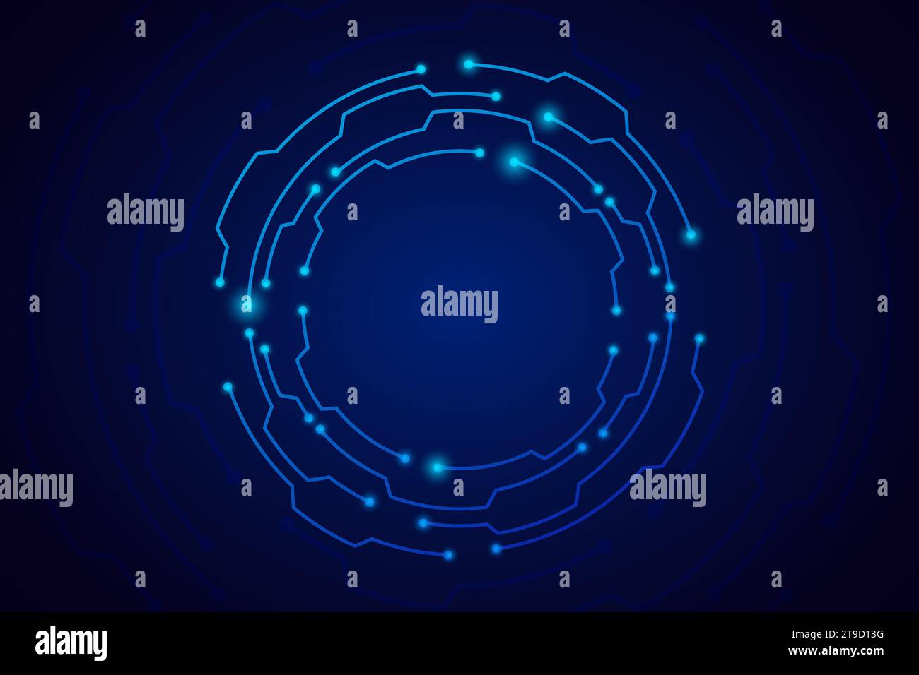 Tech circle frame background. Hud digital game round frame Stock Vector ...