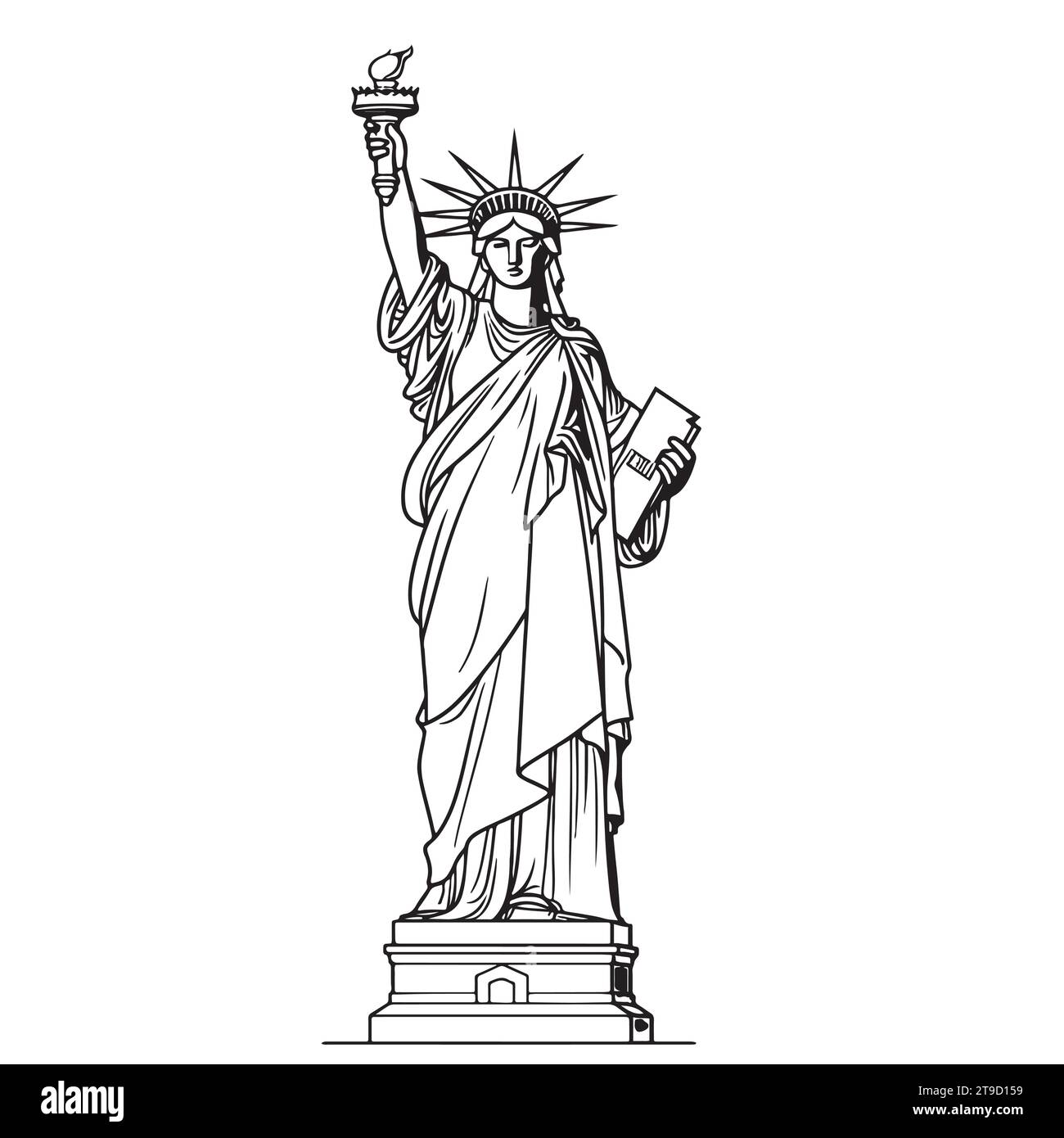 Hand drawn Liberty statue - vector illustration Stock Vector Image ... Hand drawn Liberty statue - vector illustration Stock Vector Image ...