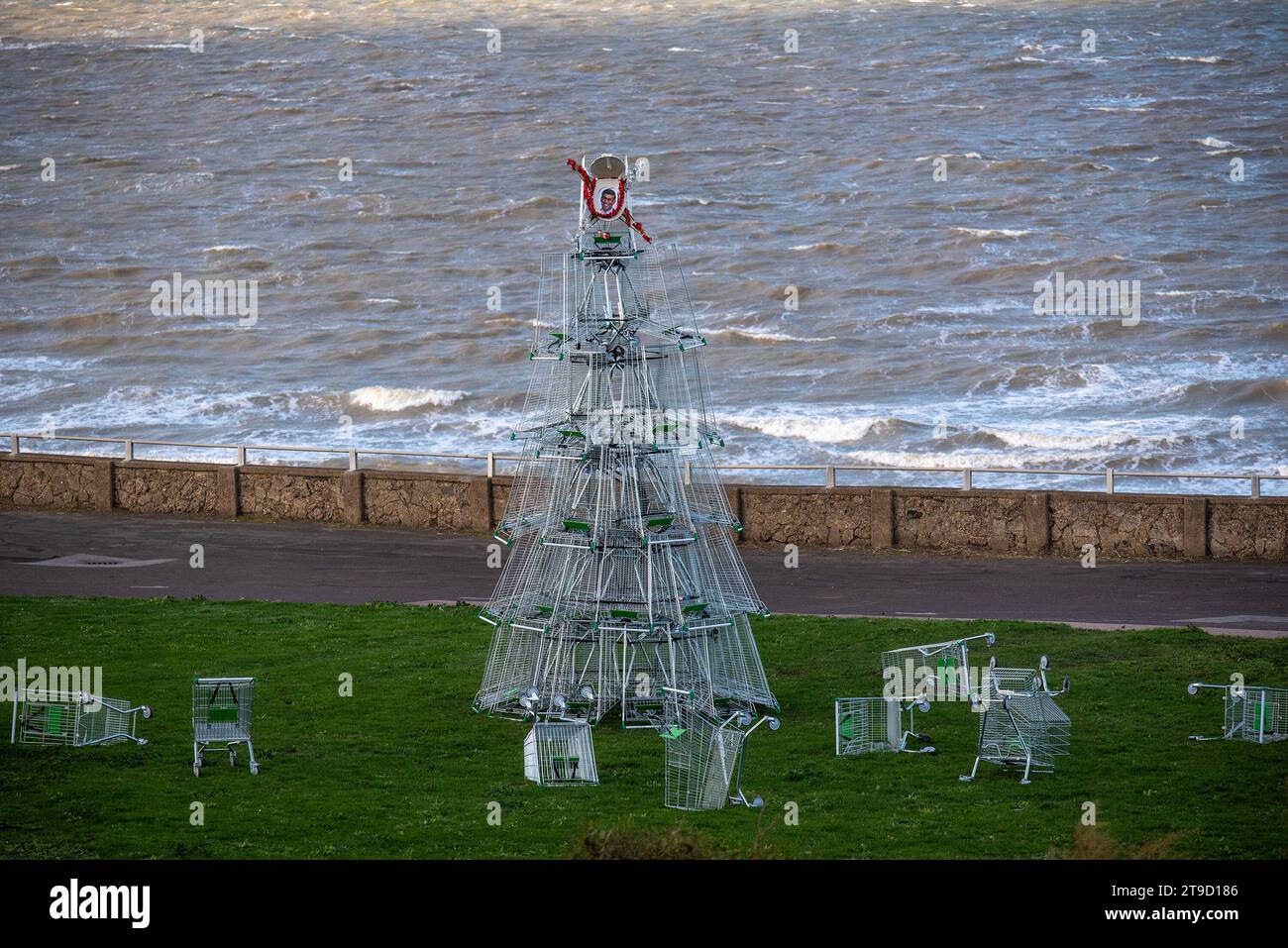 Margate, UK. 24th Nov, 2023. View of a completed trolleys Installation ...