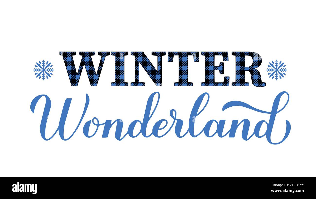 Winter Wonderland calligraphy lettering. Seasonal holidays typography ...
