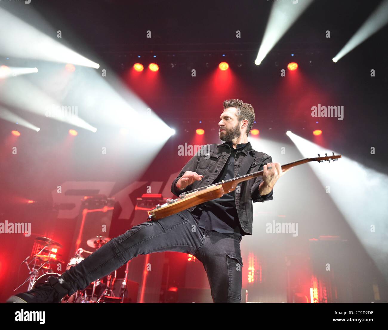 November 21, 2023, Norfolk, Virginia, USA: Skillet member SETH MORRISON ...