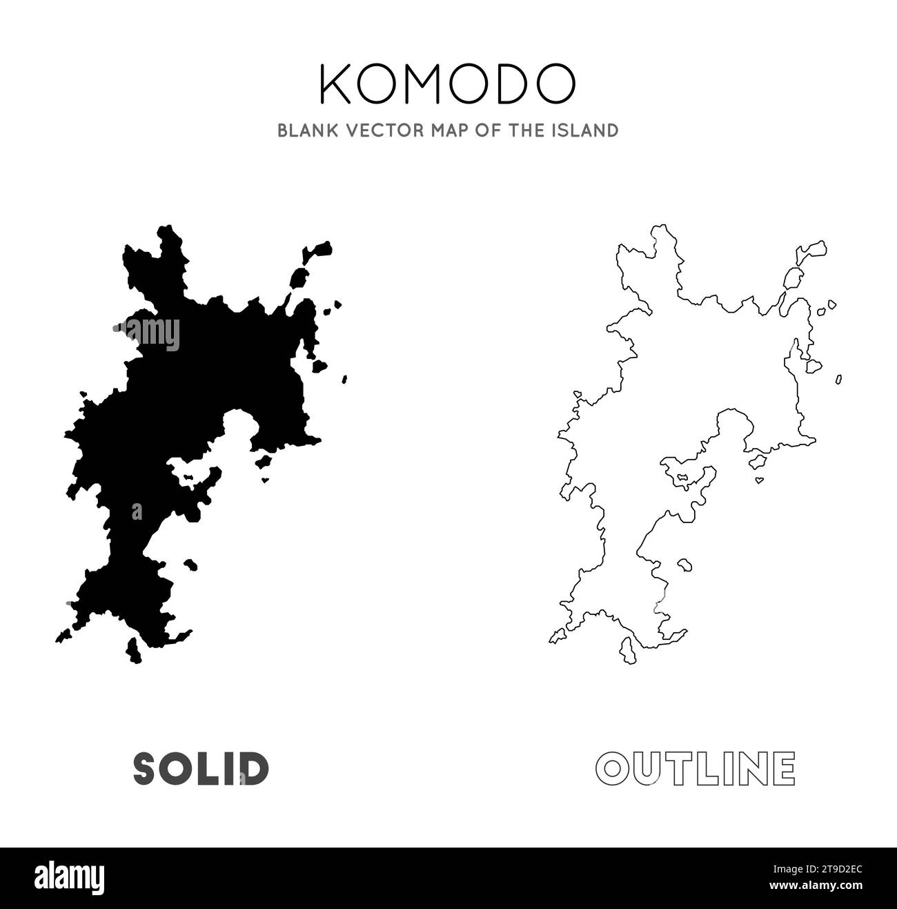 Komodo map Stock Vector Images - Alamy