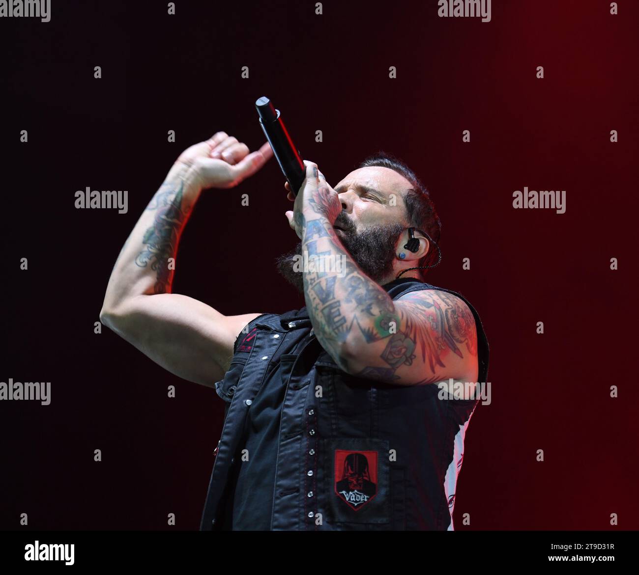 November 21, 2023, Norfolk, Virginia, USA: Skillet member JOHN COOPER ...