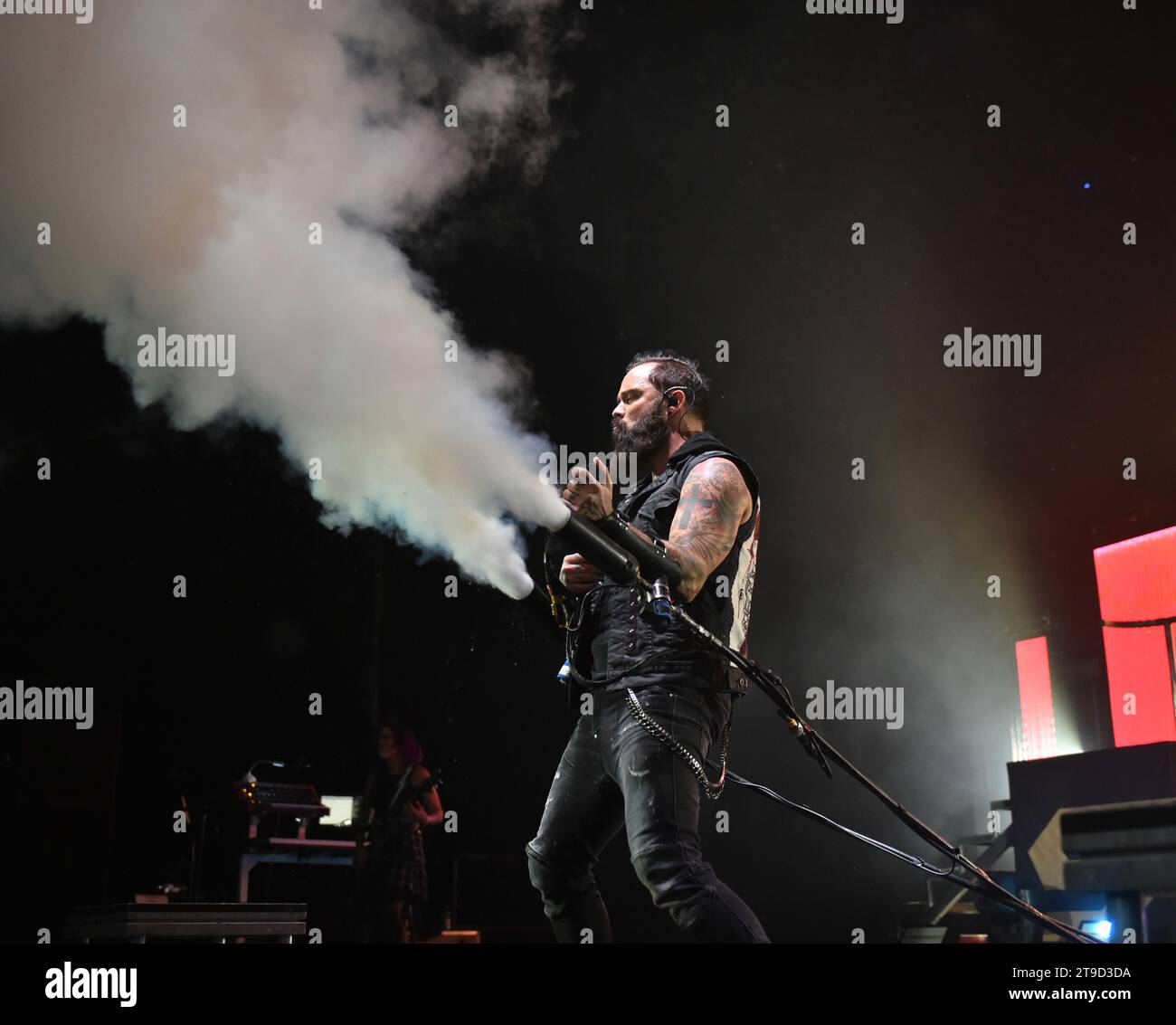 November 21, 2023, Norfolk, Virginia, USA: Skillet member JOHN COOPER ...