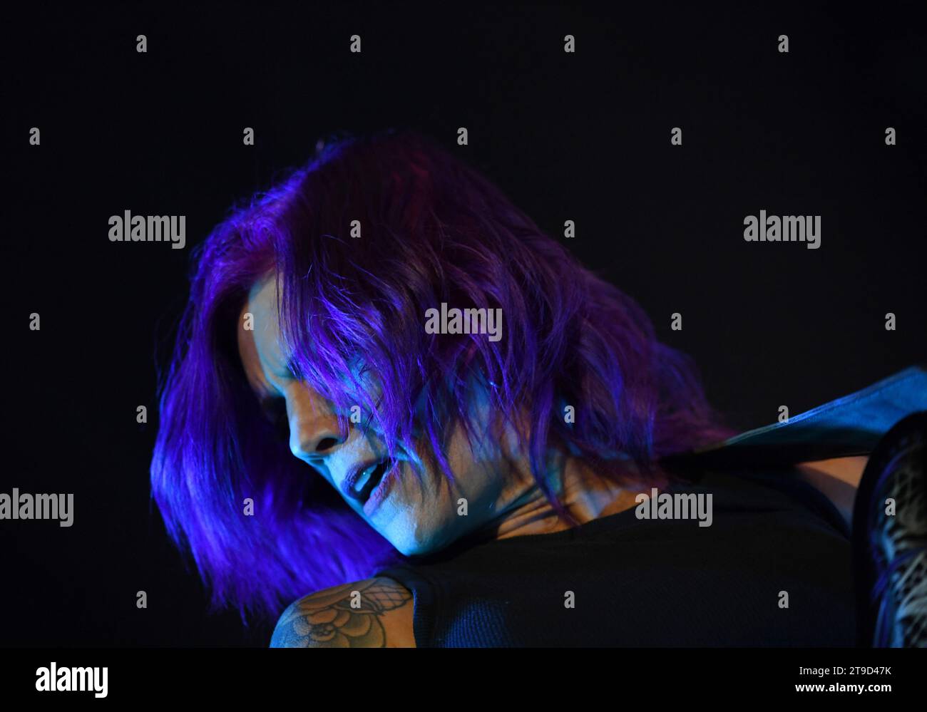 November 21, 2023, Norfolk, Virginia, USA: Skillet member KOREY COOPER ...