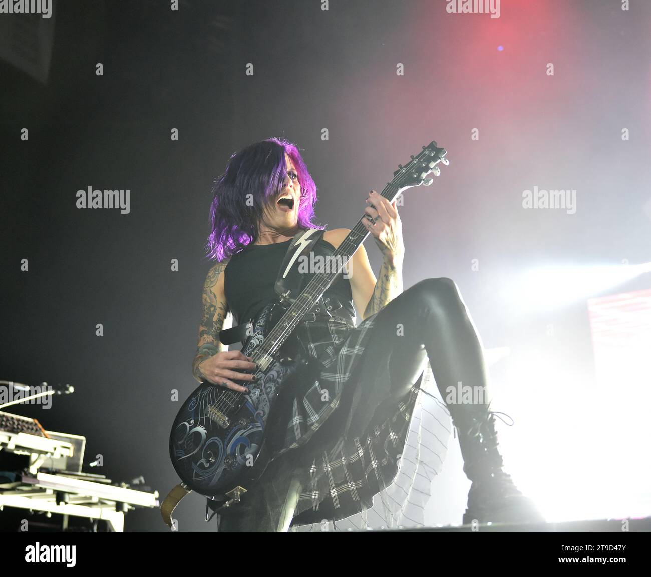 November 21, 2023, Norfolk, Virginia, USA: Skillet member KOREY COOPER ...