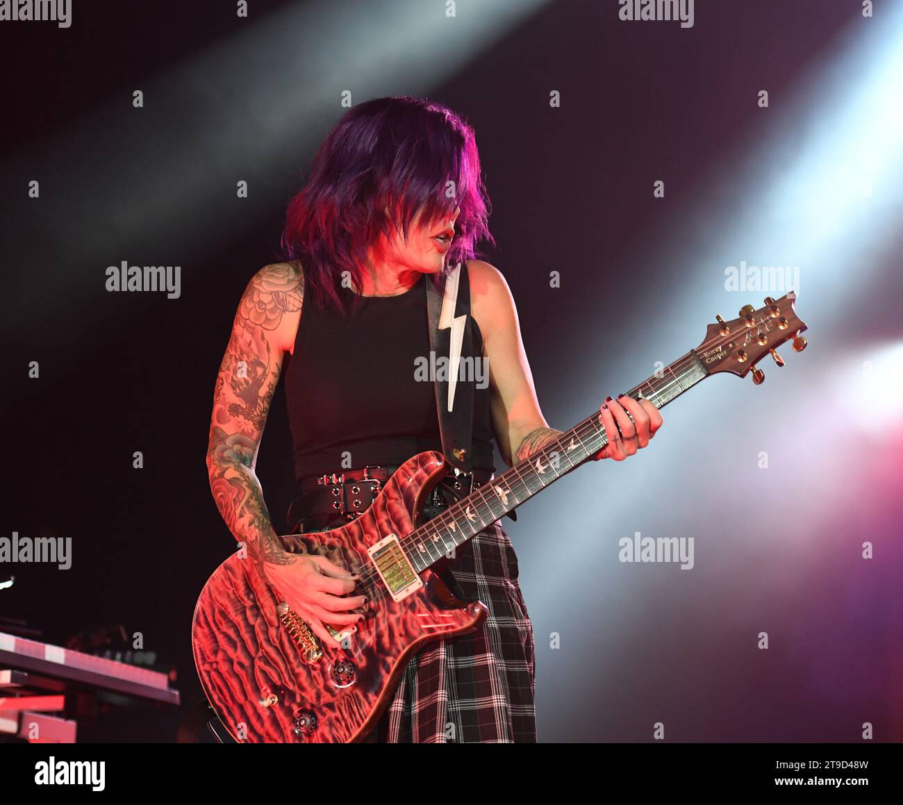 November 21, 2023, Norfolk, Virginia, USA: Skillet member KOREY COOPER ...