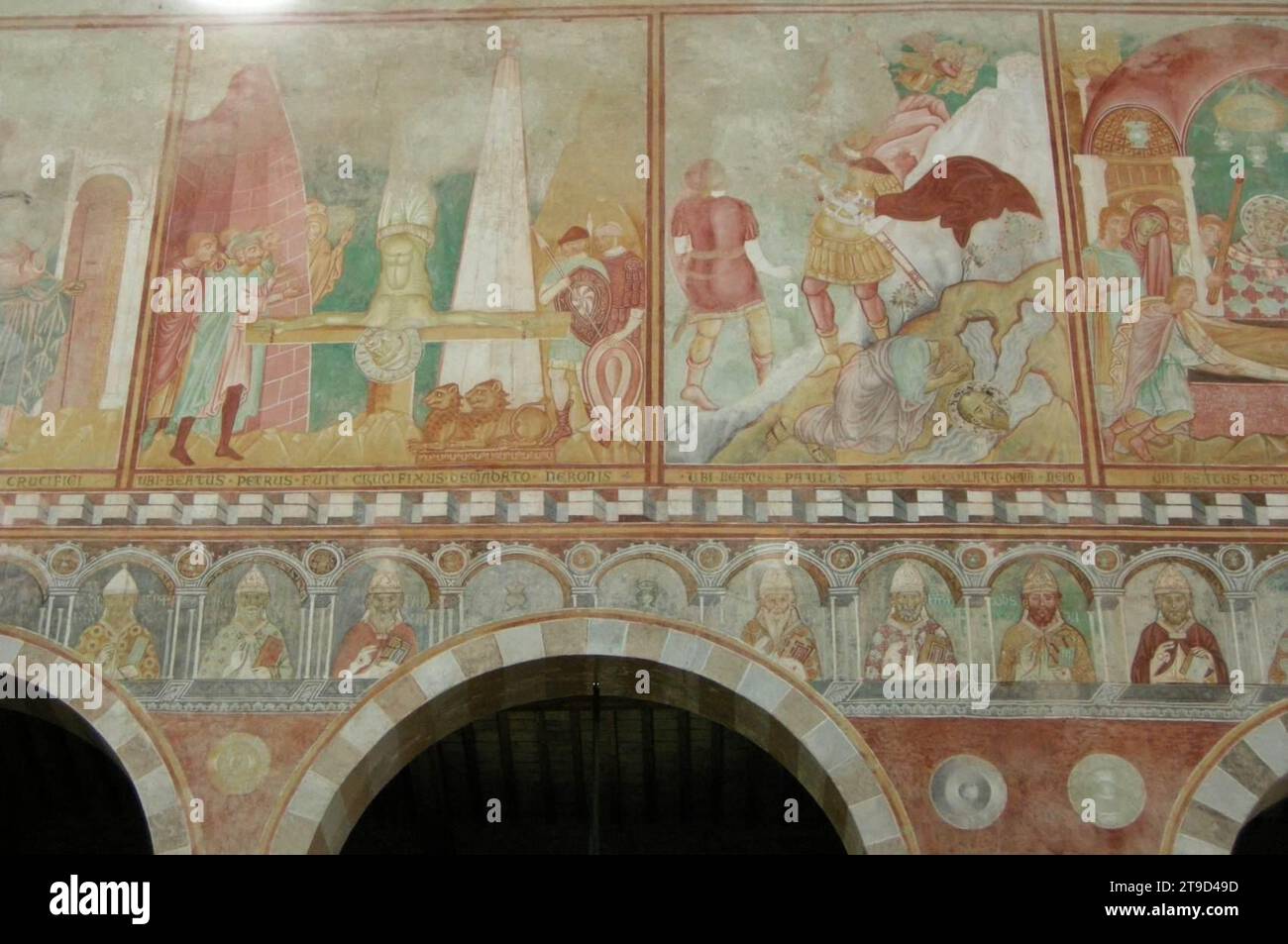 Detail of the the fresco cycle 1300-12 by Deodato Di Orlandi Stock ...