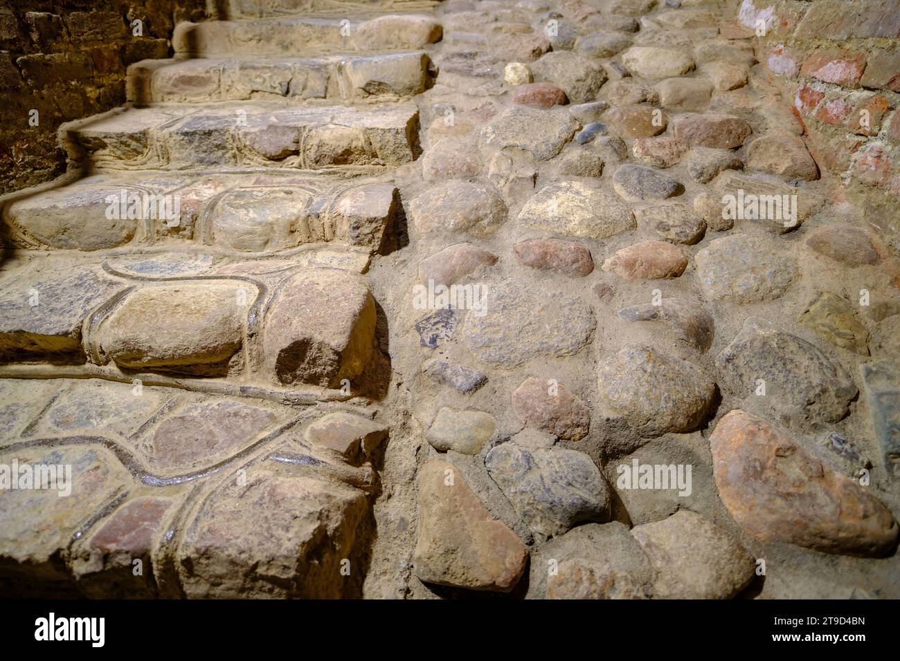 Stone texture, massive cobble stone mountain path with steps Stock ...