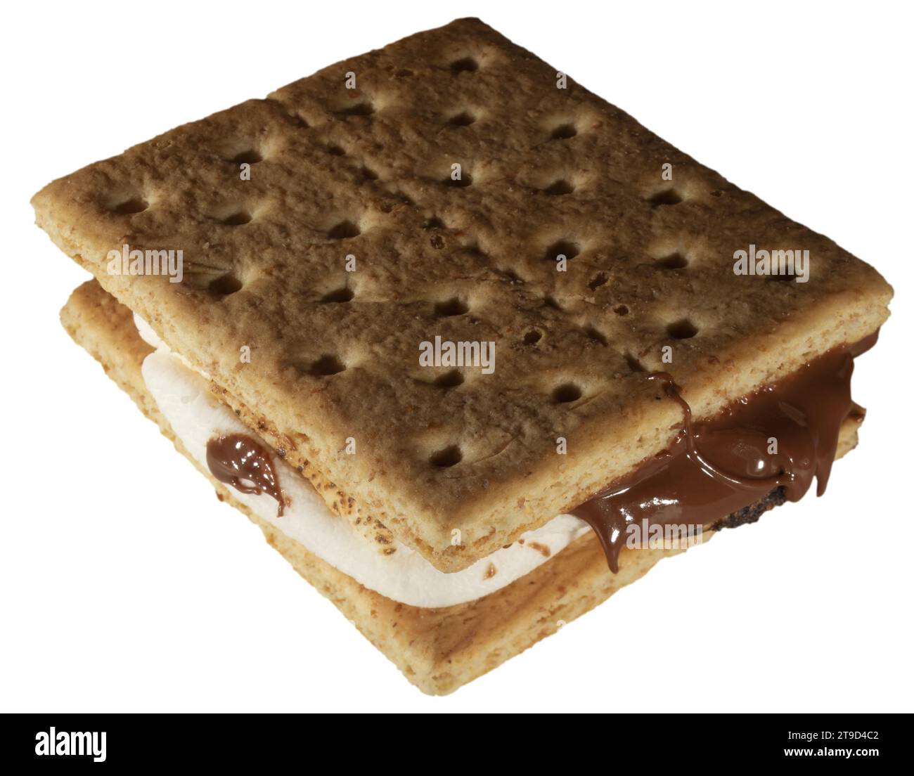 Smore with ozzing cream ready to eat after a long hike Stock Photo - Alamy