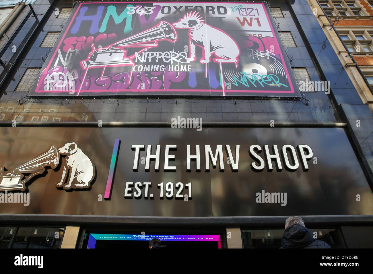 London, UK. 24th Nov, 2023. The new HMV store on London's Oxford Street reopens following a four ...