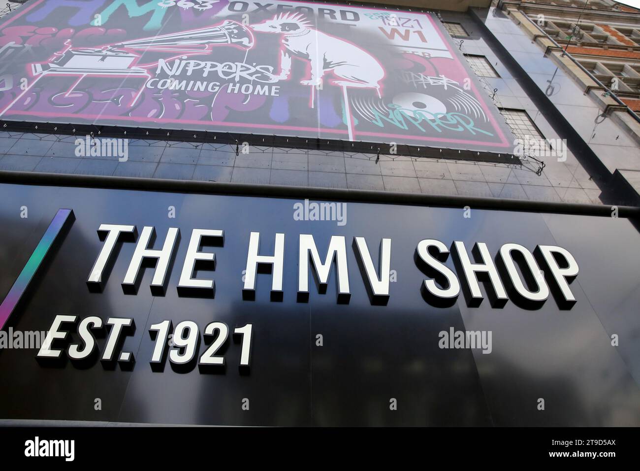 London, UK. 24th Nov, 2023. The new HMV store on London's Oxford Street reopens following a four ...