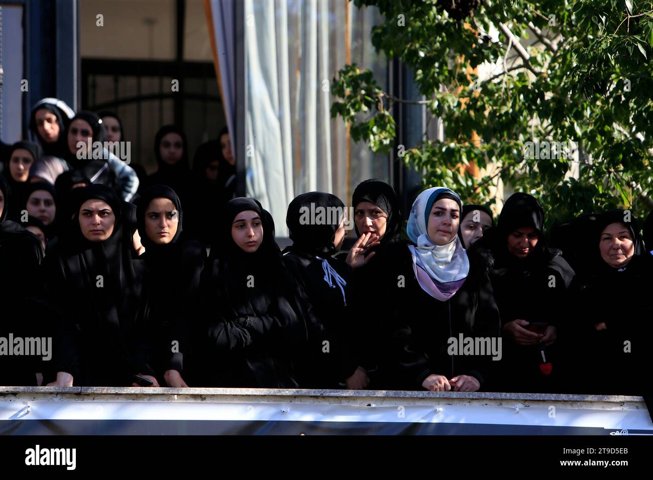 Aita Al Shaab. 24th Nov, 2023. People attend a funeral of a Hezbollah ...