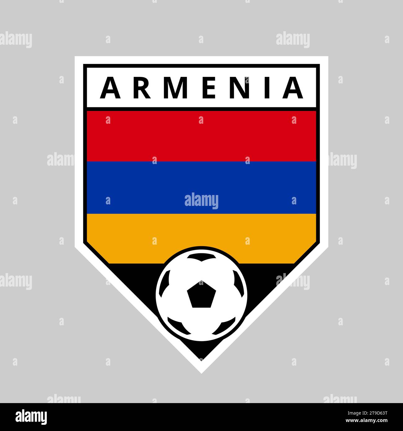 Illustration of Angled Shield Team Badge of Armenia for Football ...