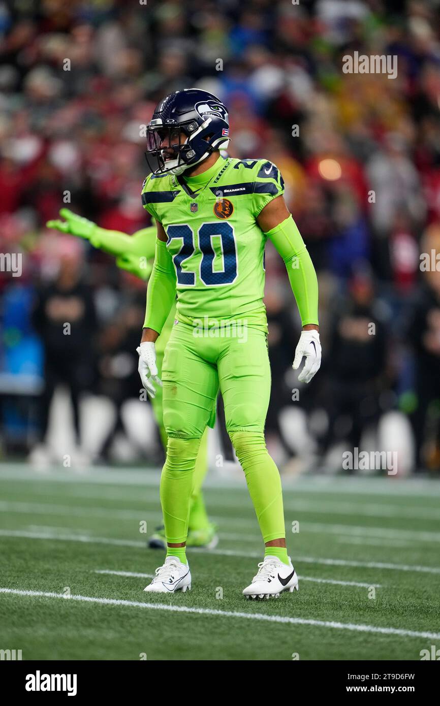 Seattle Seahawks safety Julian Love in action against the San Francisco ...