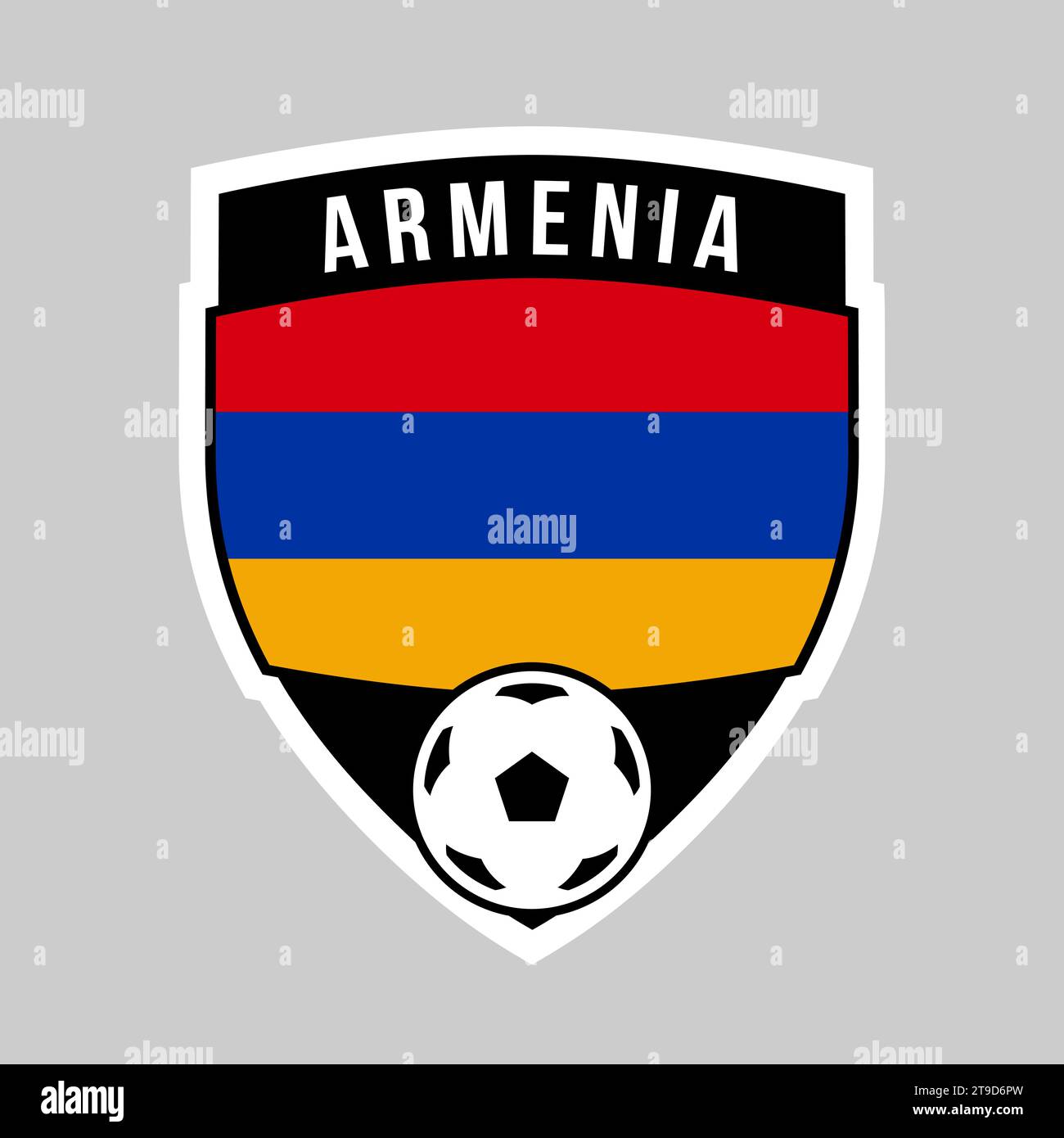 Illustration of Shield Team Badge of Armenia for Football Tournament ...