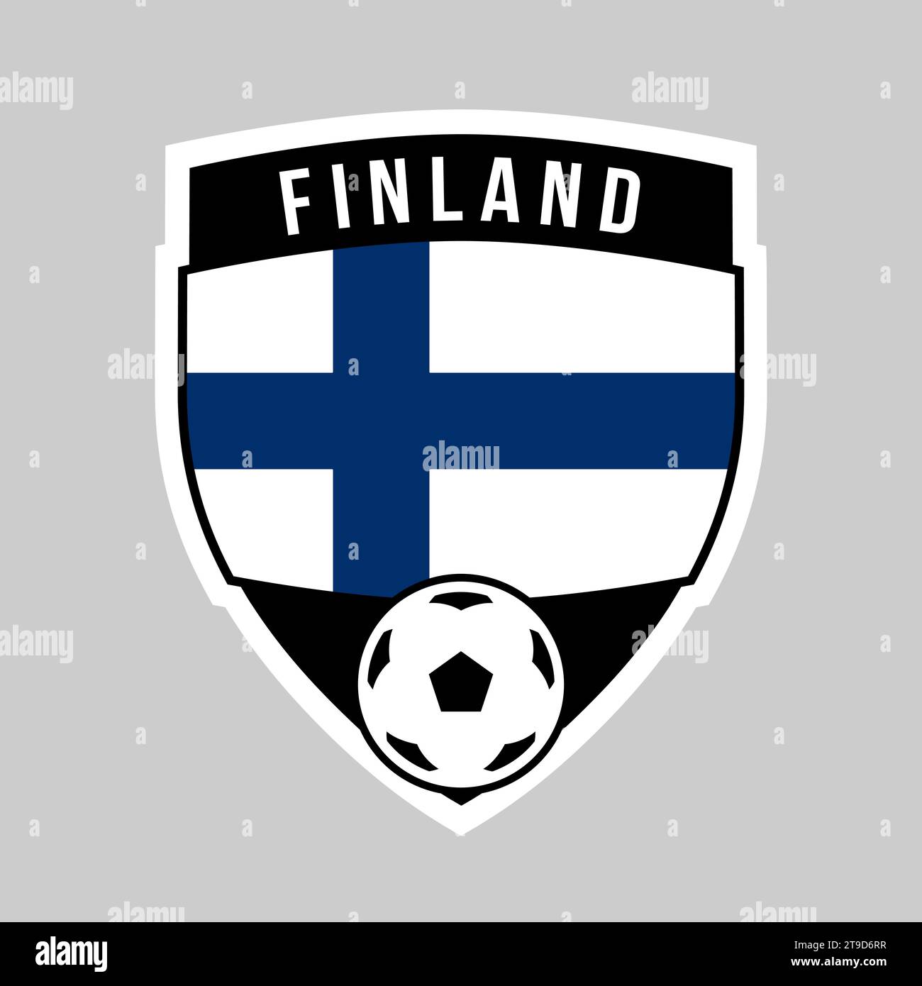 Illustration of Shield Team Badge of Finland for Football Tournament ...