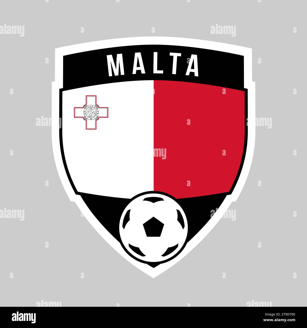 Illustration of Shield Team Badge of Malta for Football Tournament ...