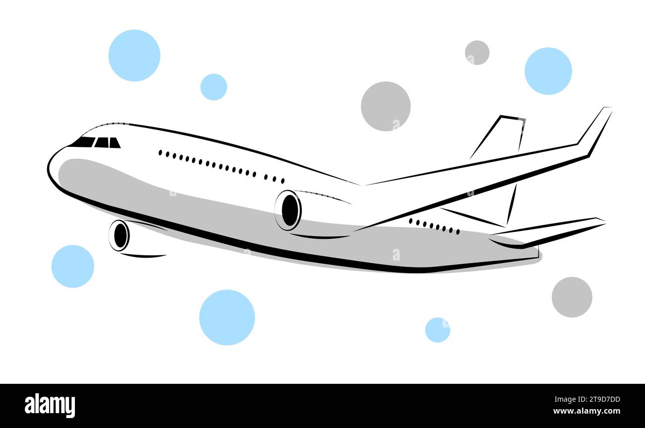 Plane lines in sky Stock Vector Images - Alamy